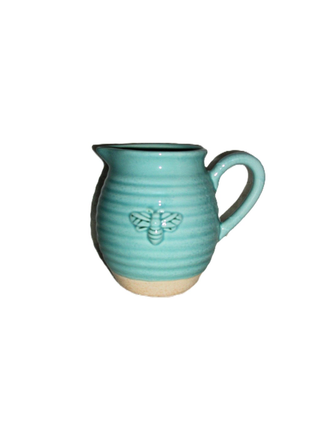 Vintage Blue Pottery Busy Bee Creamer Pitcher or Flower Vase by ...