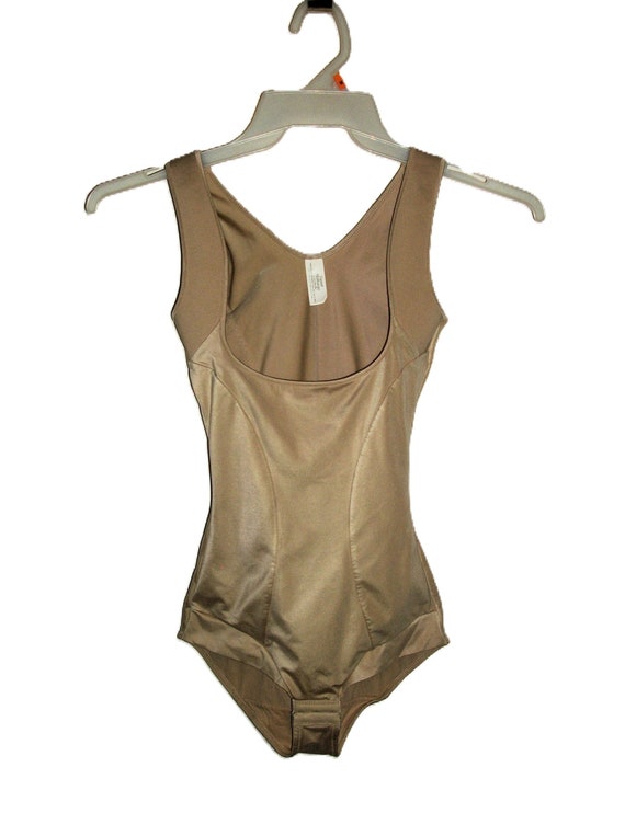 Vintage Nude Beige Bodysuit Body Briefer Shape wear A… - Gem