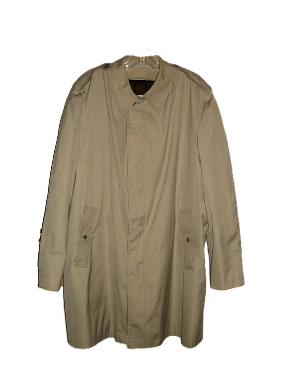 Vintage Khaki Beige Trench Coat Overcoat by London Fo… - Gem