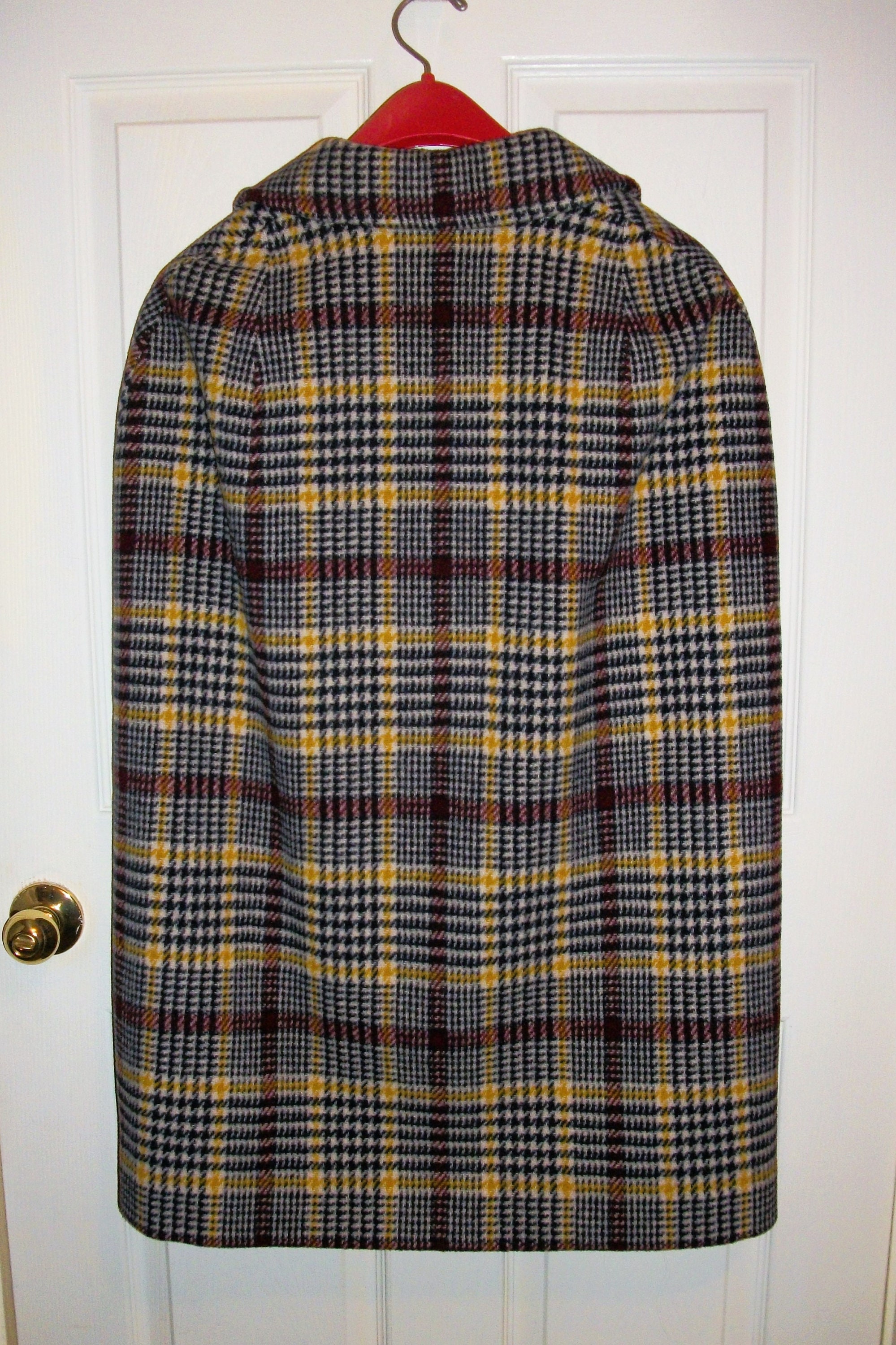 Vintage 1950s Plaid Wool Double Breasted Cape by Dee Dee Deb - Etsy
