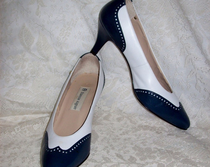 Vintage Ladies Leather Spectator Pumps by Etienne Aigner Size 7 1/2 ...