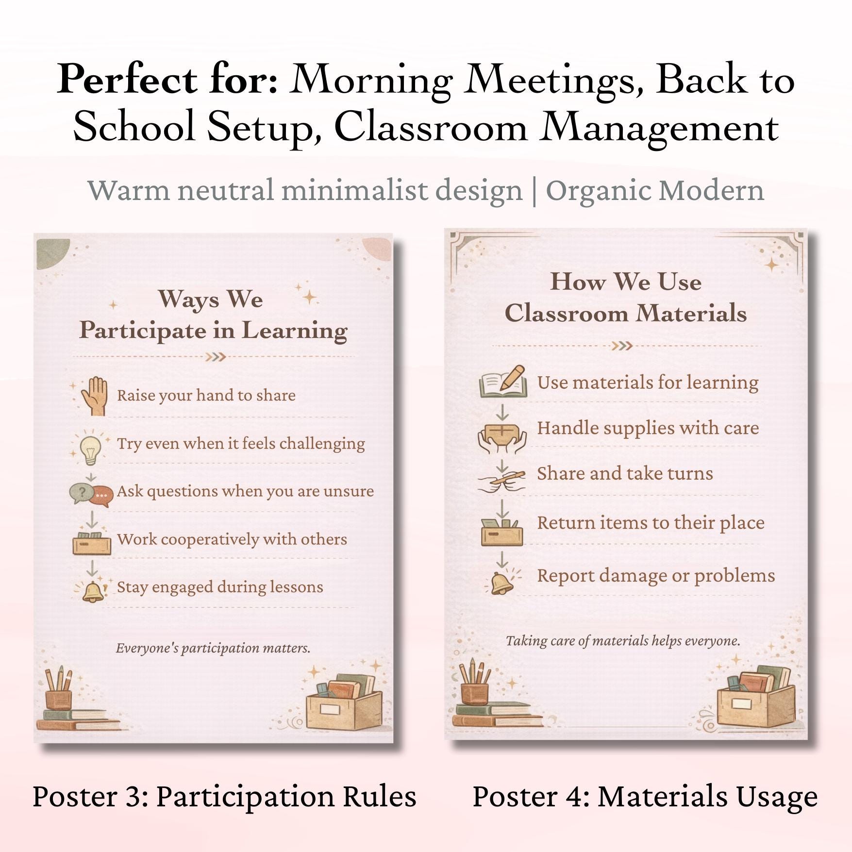 Classroom Routines Posters | Printable Classroom Decor | Behavior ...