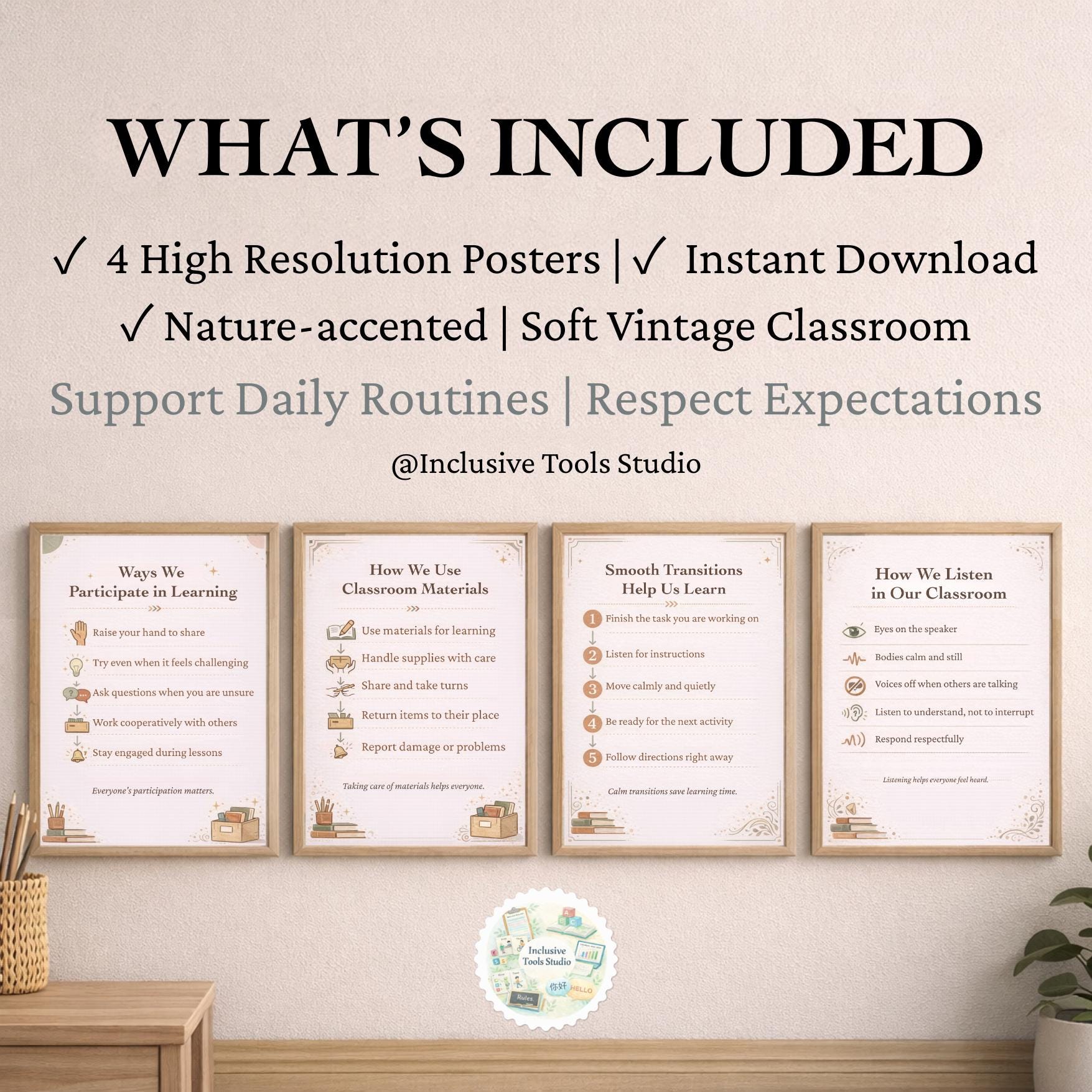 Classroom Routines Posters | Printable Classroom Decor | Behavior ...