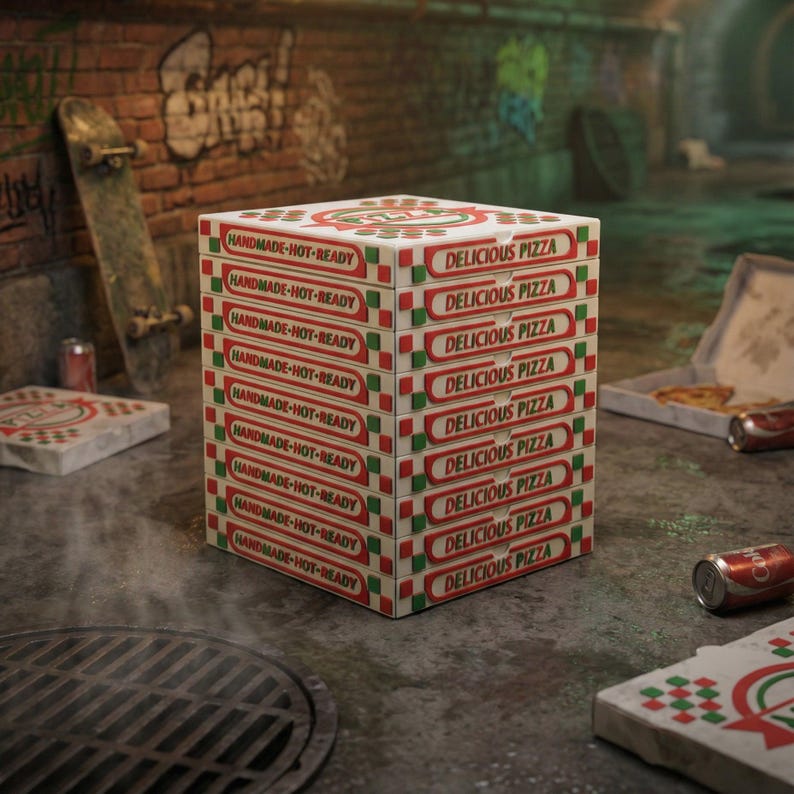 Pizza Stack Mtg Commander Deck Box | Tmnt Inspired Magic the Gathering ...
