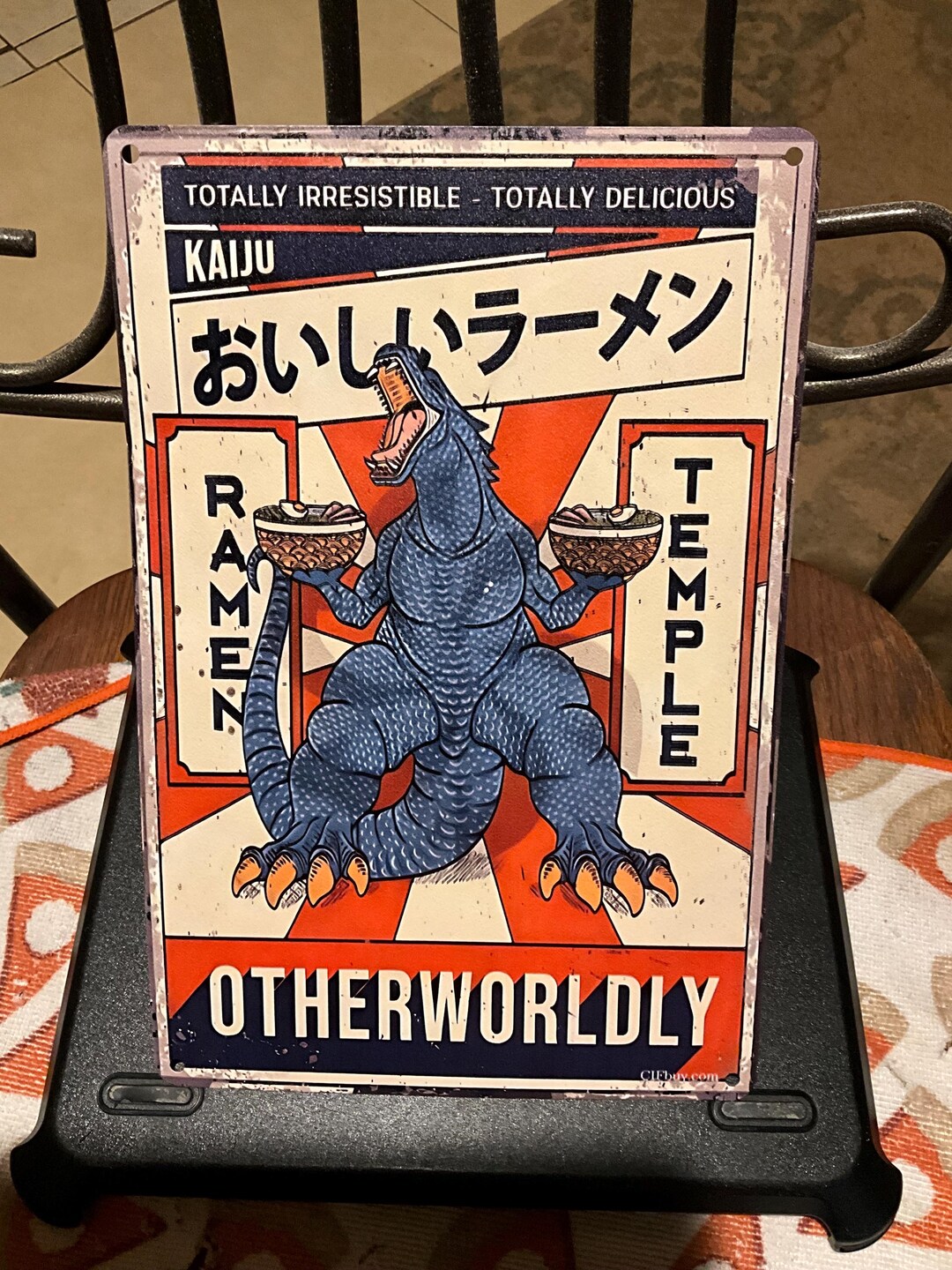 Godzilla Otherworldly Japanese Traditional Ramen Noodle Restaurant Tin ...