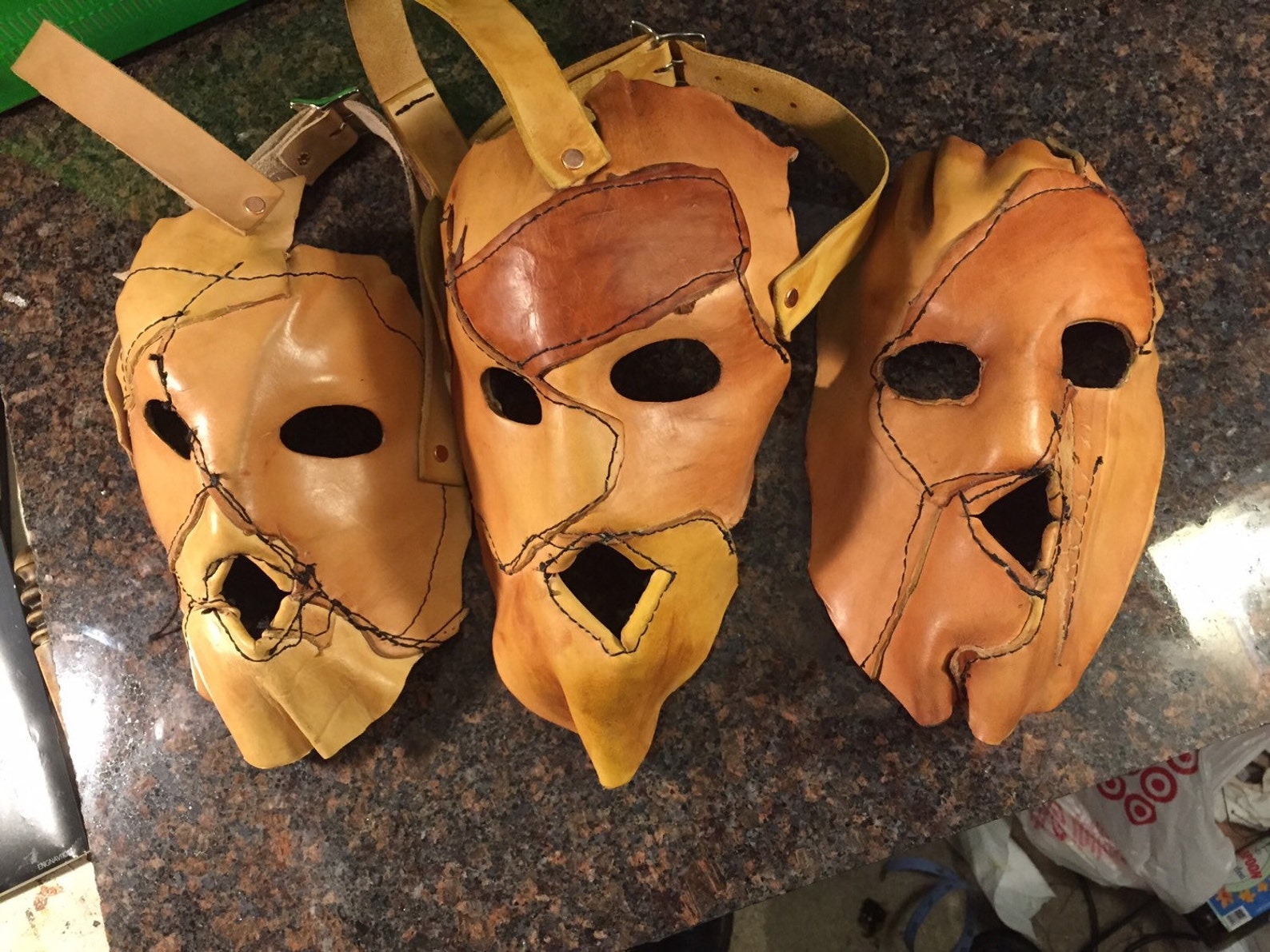 Leather Skin Cowhide Mask Handmade | Etsy