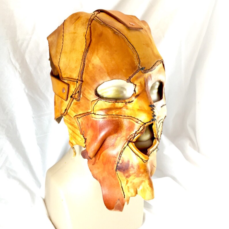 Leather Skin Full Coverage Cowhide Mask Handmade - Etsy