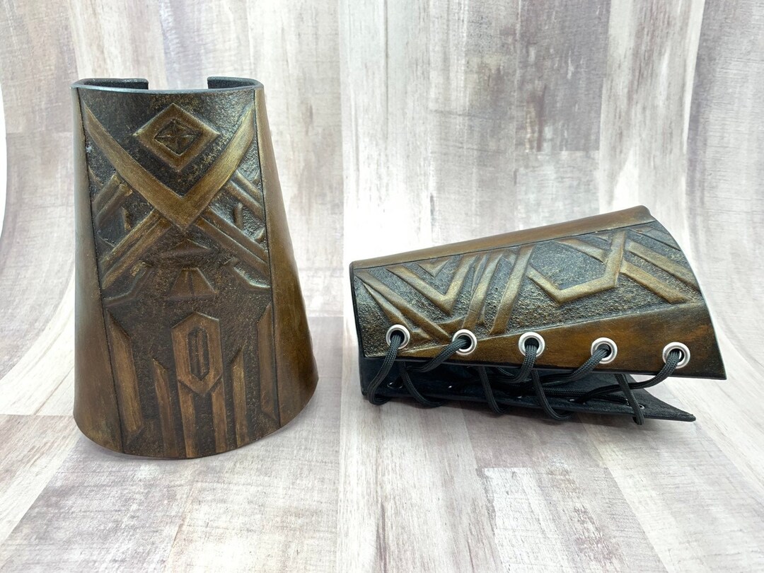 Dwarven Style Leather Bracers Hand Made by Andrew J L Leather - Etsy