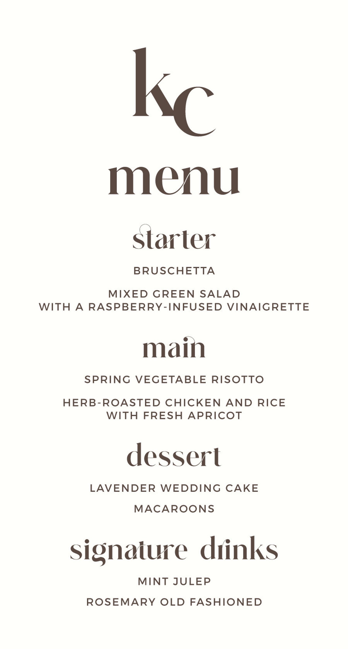 Boho Menu Printable Wedding Menu or Rehearsal Dinner Menu - Etsy