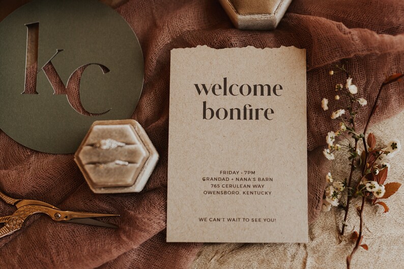 Boho Modern Wedding Invitation Suite Printable - Etsy