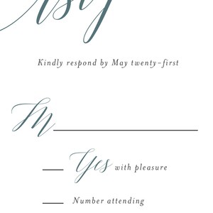 Classic Calligraphy Wedding Invitation Suite Printable - Etsy