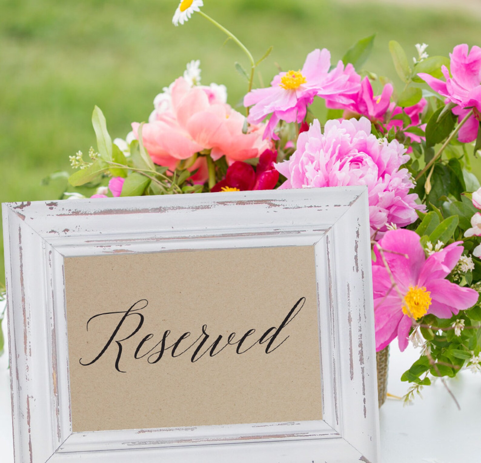 Reserved Wedding Table Sign Instant Download 4x6 and 5x7 - Etsy