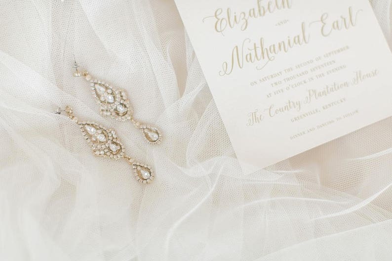 Classic Gold Monogrammed Wedding Invitation Suite Printable | Etsy