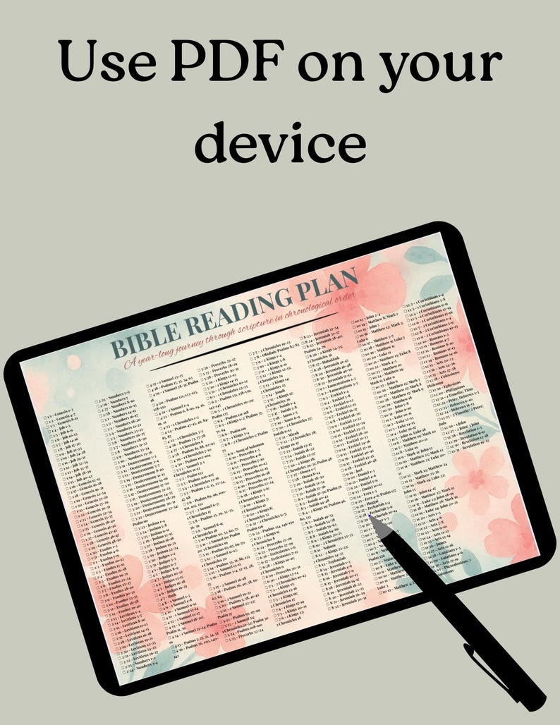 2026 Chronological Printable Bible Reading Tracker - Etsy UK