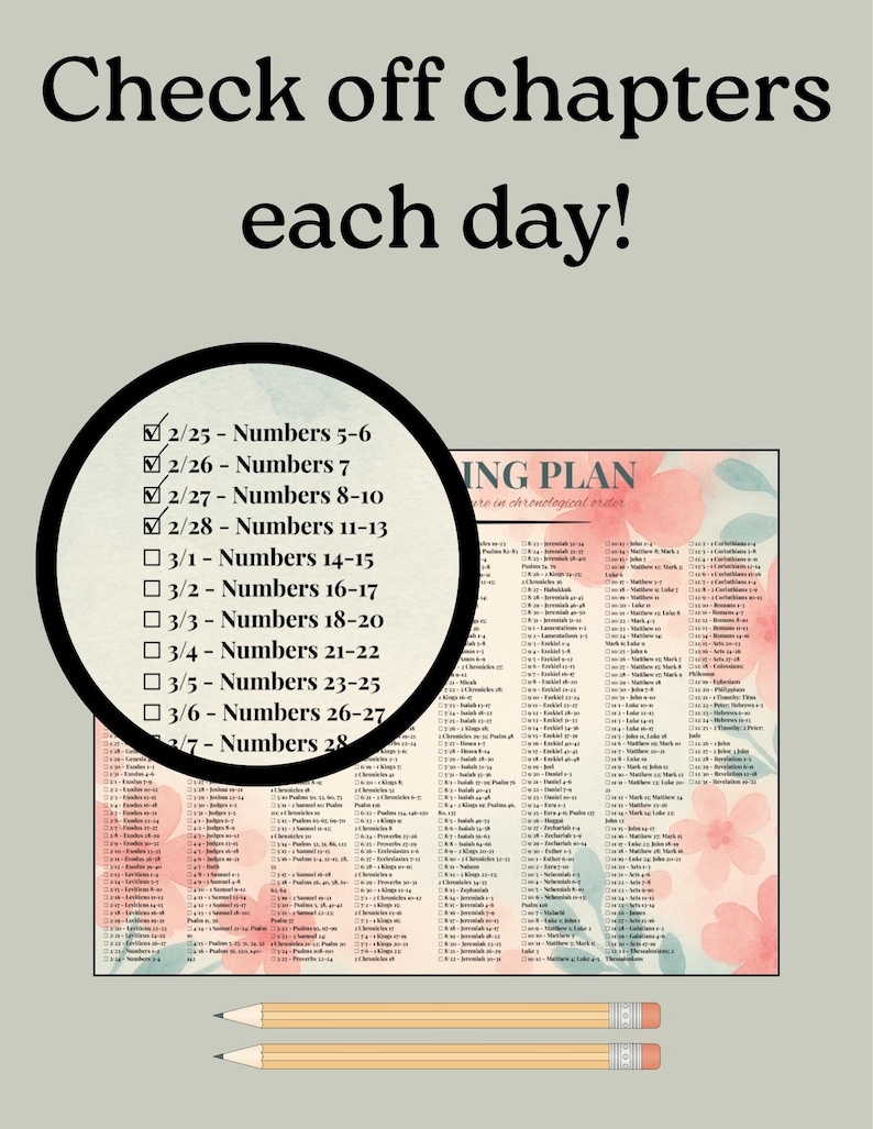 2026 Chronological Printable Bible Reading Tracker - Etsy