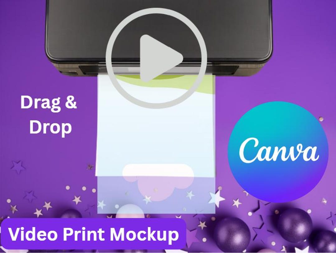 Canva Printer Mockup Video, Template Included - Etsy