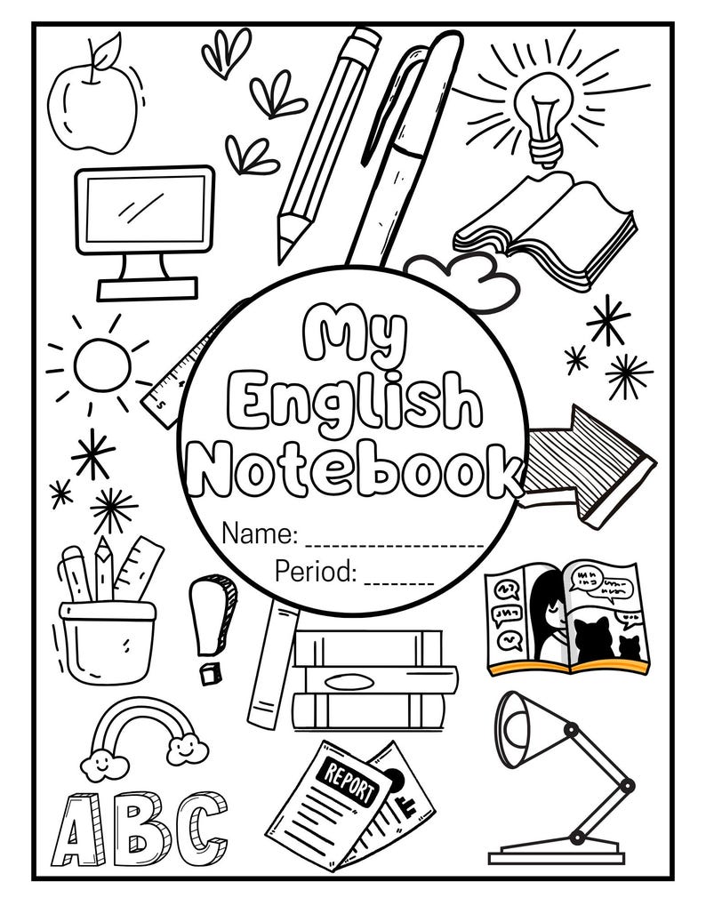 Student Notebook Cover - Etsy