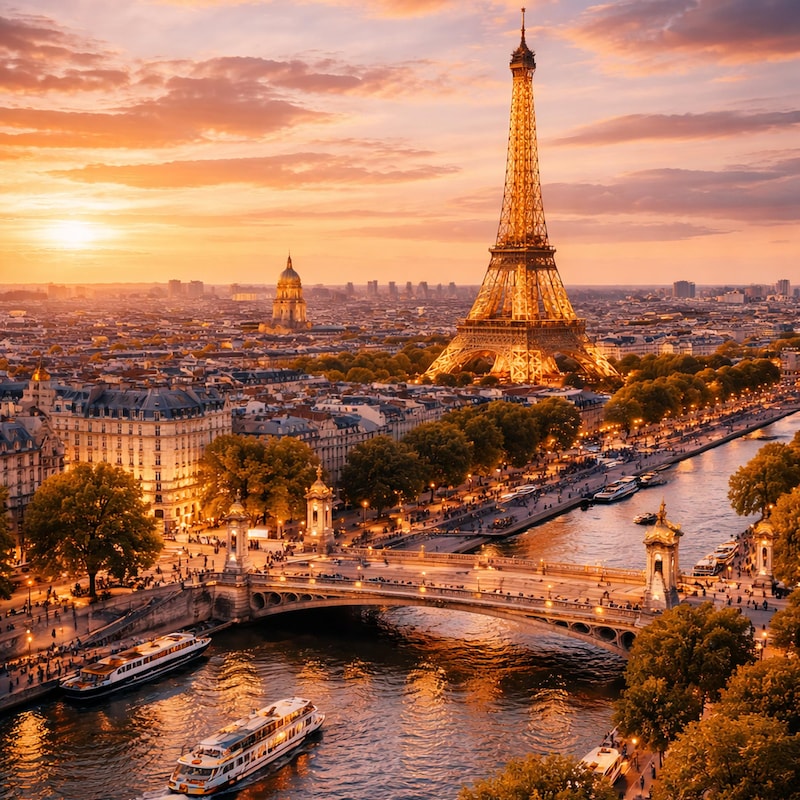 Paris Cityscape Art Print - Etsy