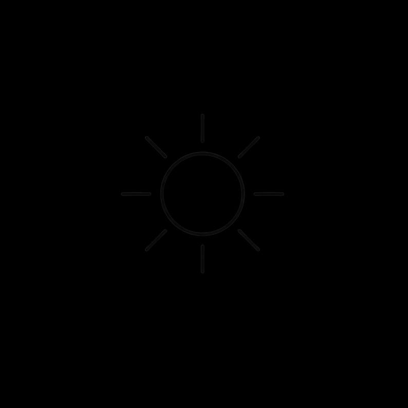 Minimal Sun Icon PNG | Simple Line Sun | Modern Minimal Icon - Etsy