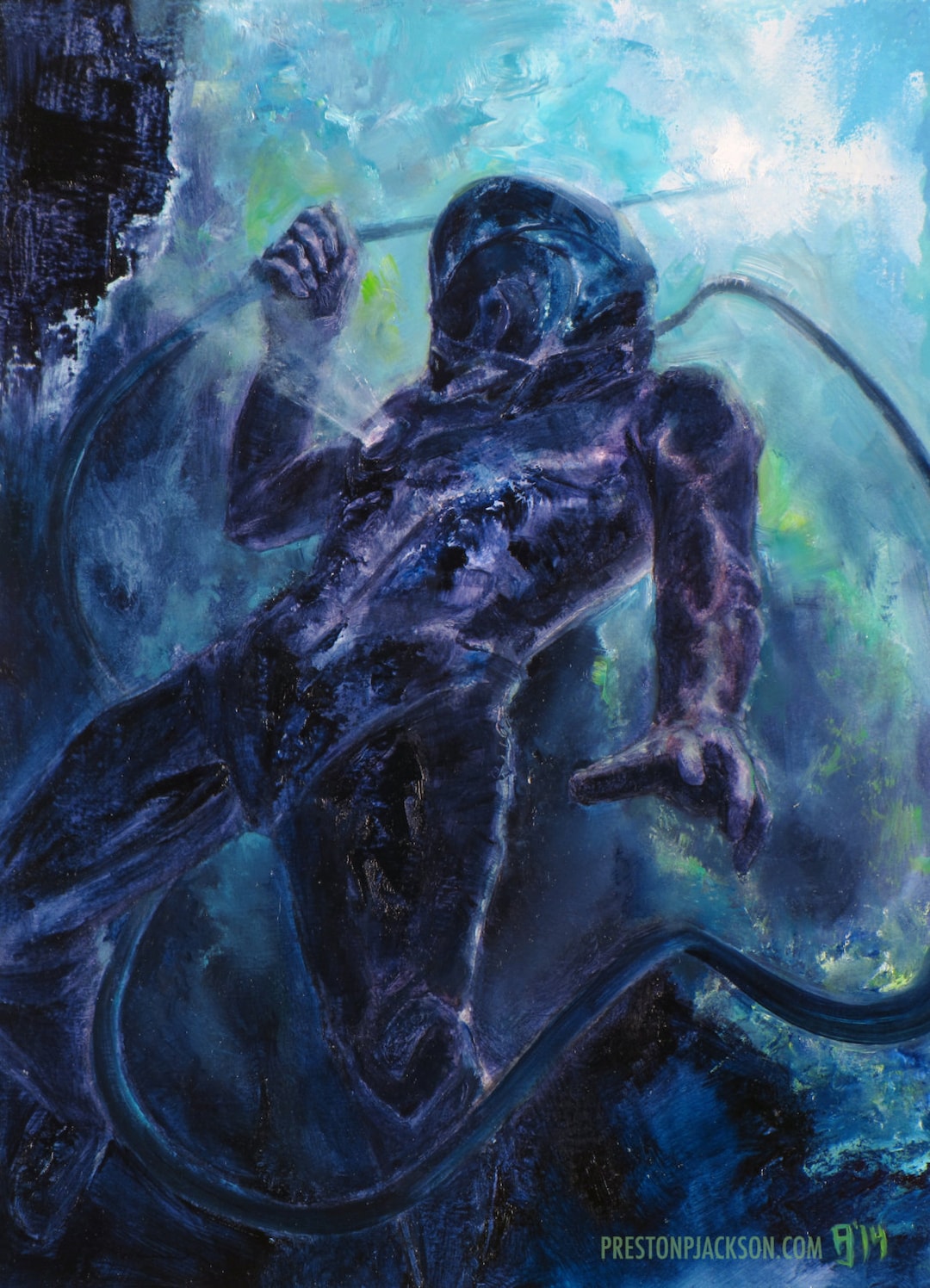 Depth 130 Meters a Sci-fi Oil Painting - Etsy