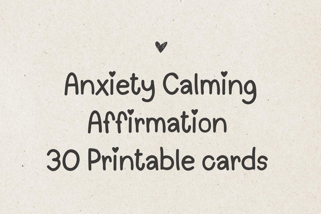 Anxiety Calming Affirmation Cards / Stress Relief and Grounding ...