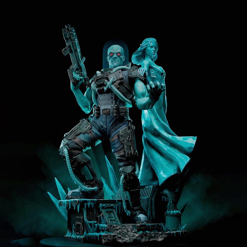Cryo Soldier Fanart 3D STL Statue | Frozen Base With Rifle and Ice ...