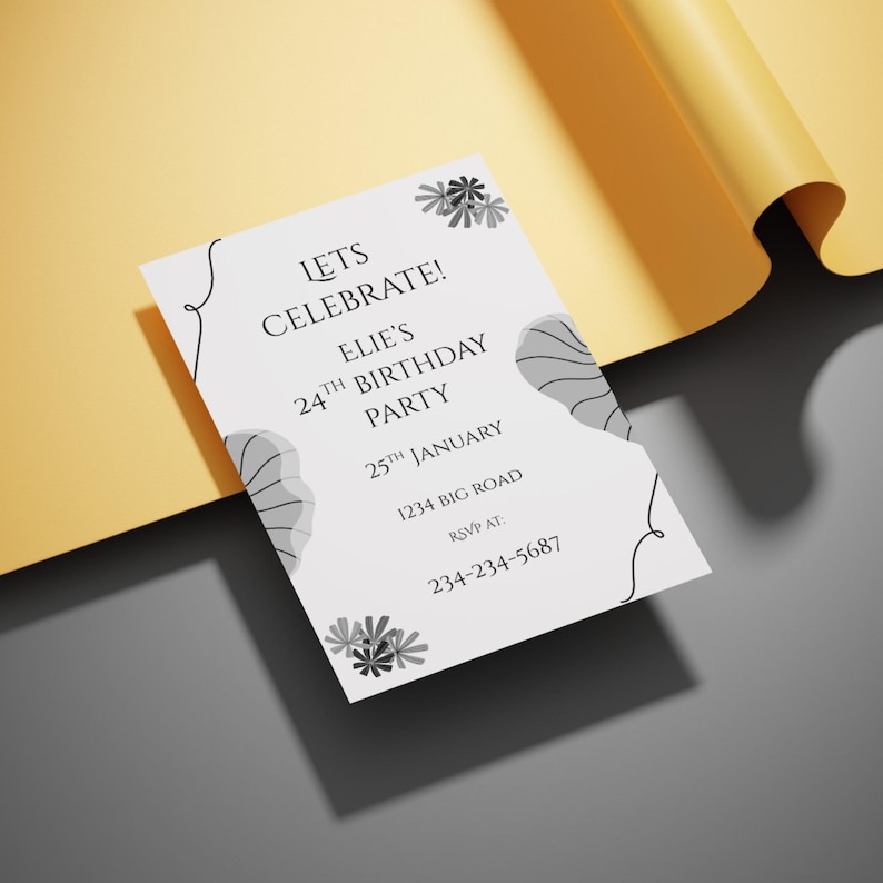 Canva Editable Invitation Template | Digital & Printable Invite ...