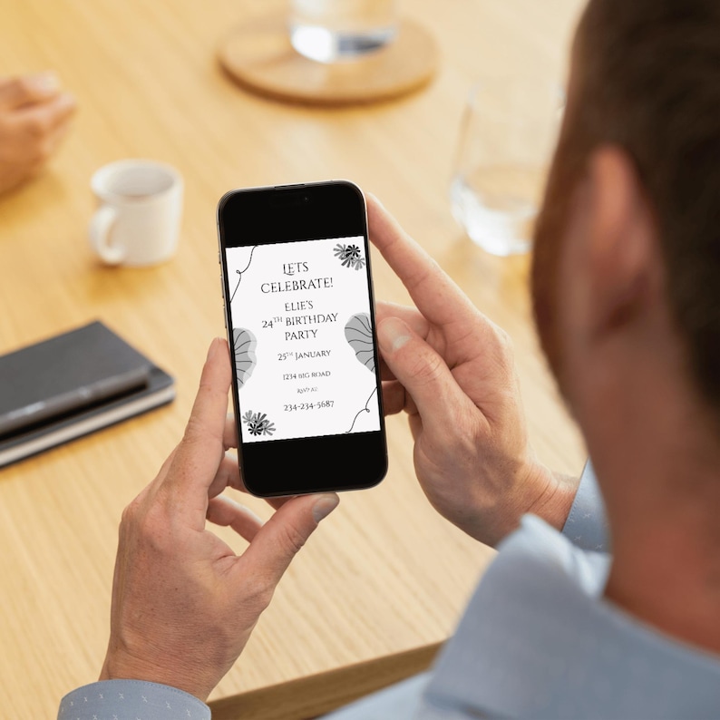 Canva Editable Invitation Template | Digital & Printable Invite ...