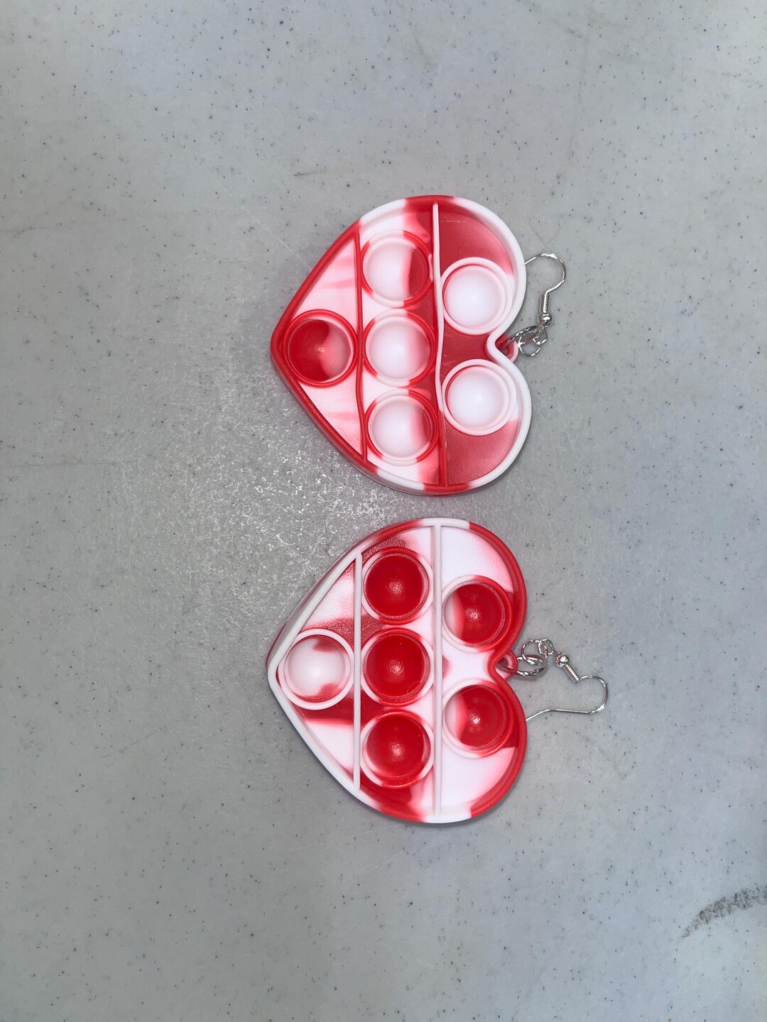 Heart Shaped Pop It Fidget Earrings - Etsy