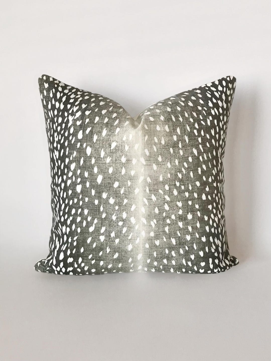 Black and White Antelope Pillow, Gray Animal Print Decorative Pillow ...