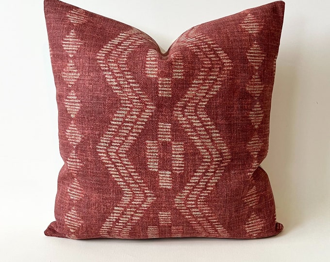 Rust Red Tapestry Pillow the Kathryn Pillow Cover Maroon Rust Red and ...