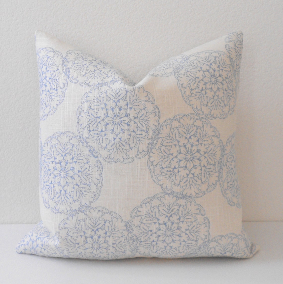 Light Blue Medallion Danda Decorative Throw Pillow Cover Boho - Etsy