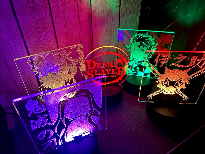 Demon Slayer LED Lamp – RGB Anime Light, Various Characters Available ...
