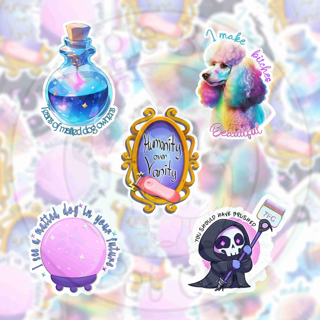 Dog Groomer Sticker, Pet Groomer Sticker, Groom Reaper, Humanity Over ...