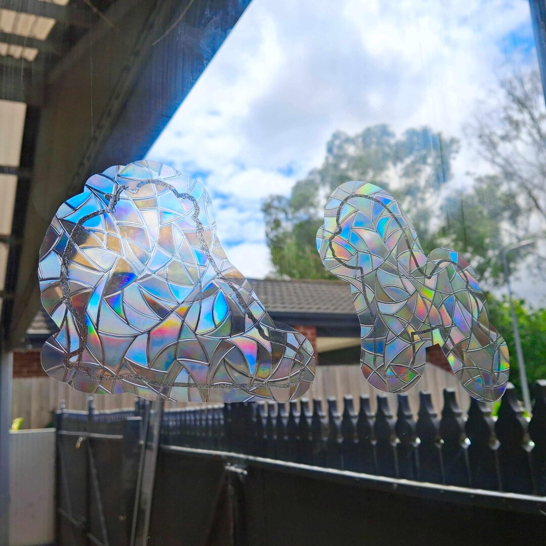 Dog Breed Window Cling Suncatchers, Dog Suncatcher, Dog Decal, Suncatcher, Rainbow Window Clings ...