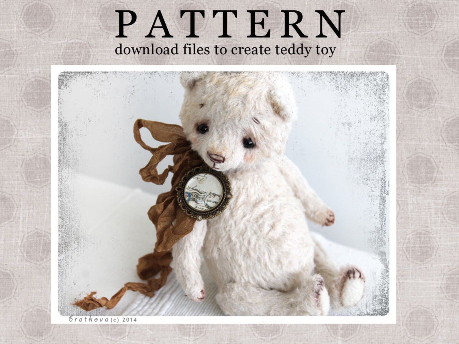 PATTERN Download to create teddy like Bear Christine | Etsy