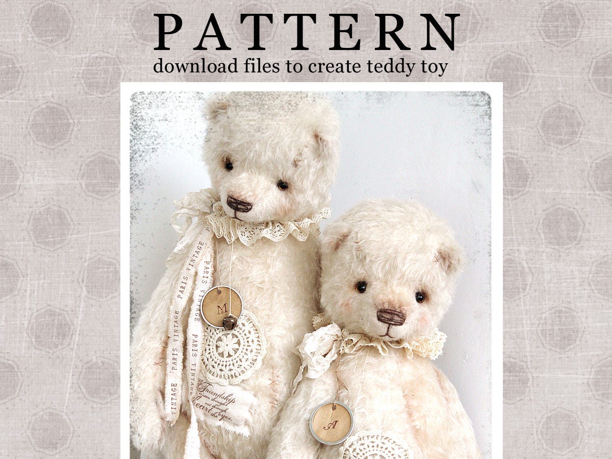 PATTERN Download to create teddy like Big White Marseille 19 | Etsy