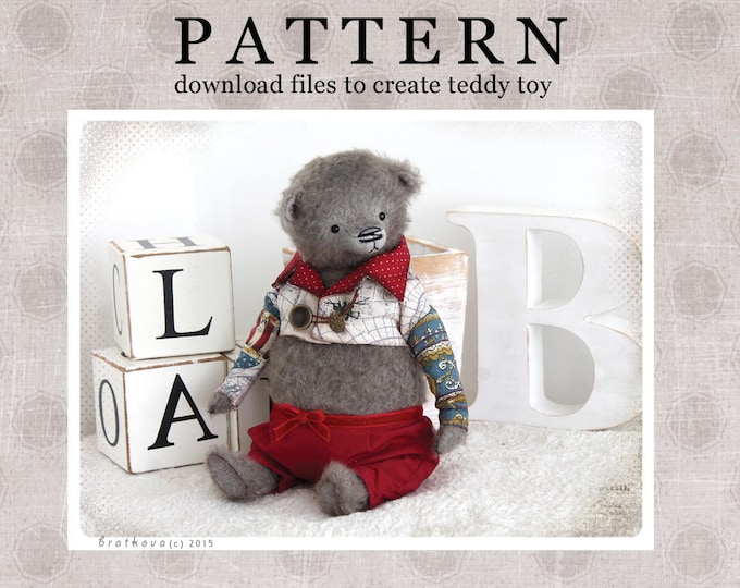 PATTERN Download to Create Teddy Like Bear William PATTERNS Frock-coat ...
