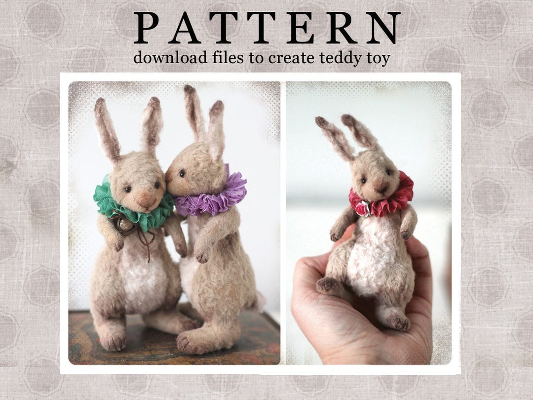 PATTERN Download to Create Teddy Like Easter Rabbit) 5 Inch - Etsy