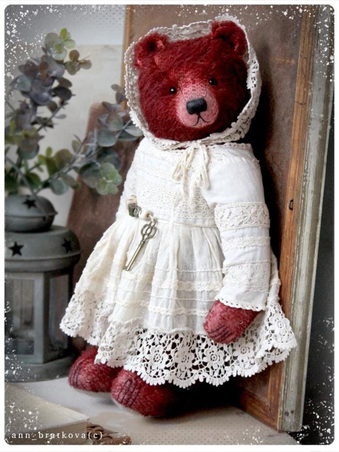 Teddy Bear Cherry OOAK 29 Cm 11,5 Inch - Etsy
