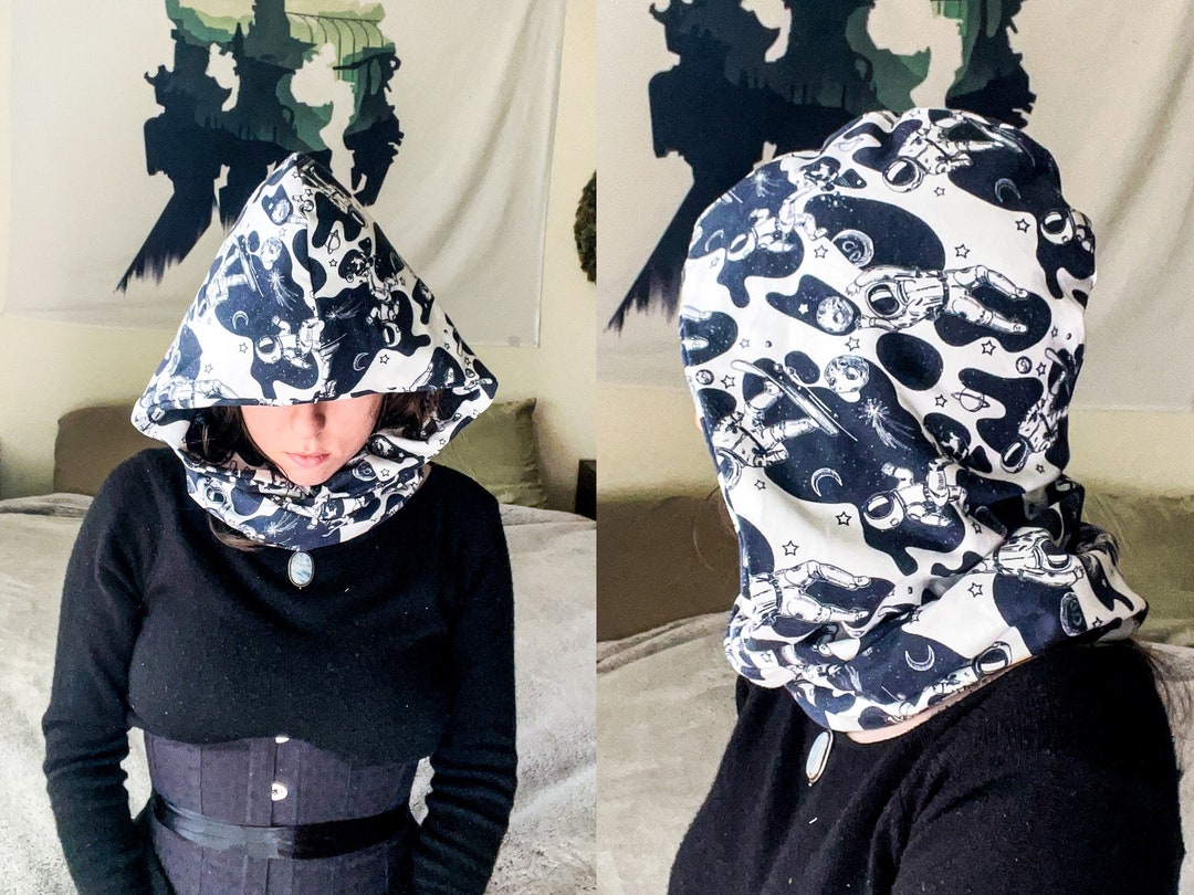 Flanell Infinity Schal | Kapuzen astronaut Cowl Wrap | Himmlischer ...