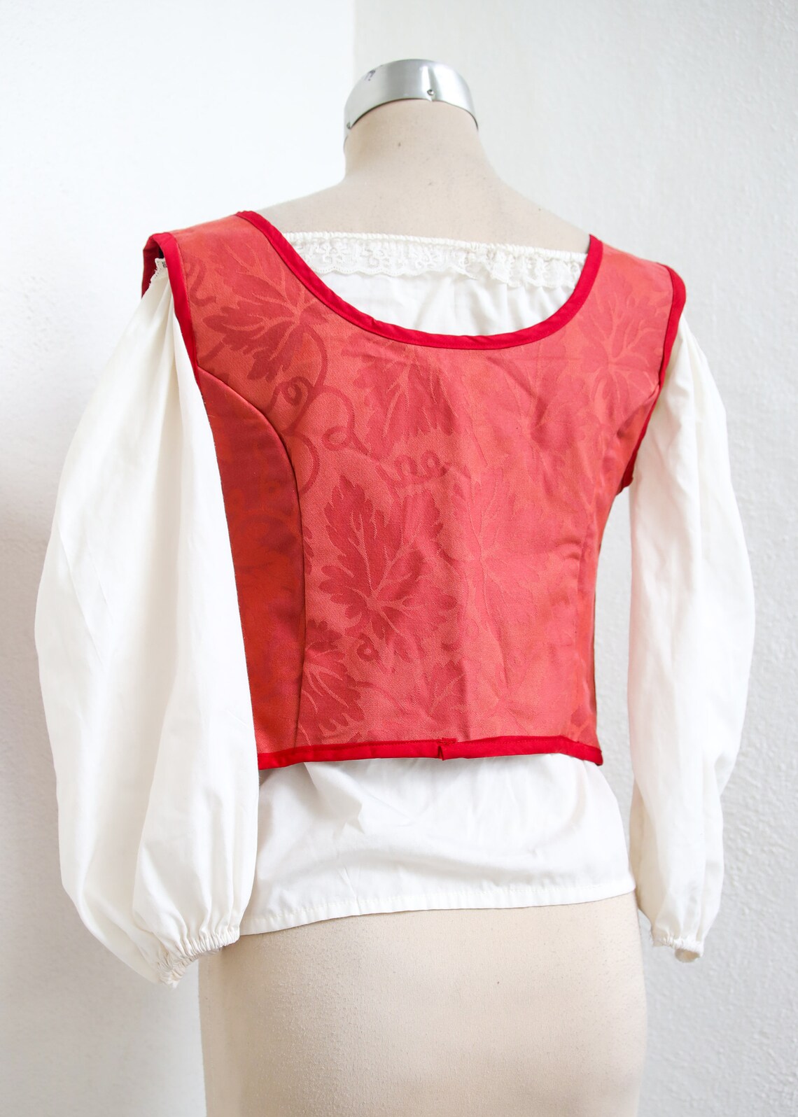 Red Renaissance Bodice Medieval Baroque Corset Lace Front - Etsy
