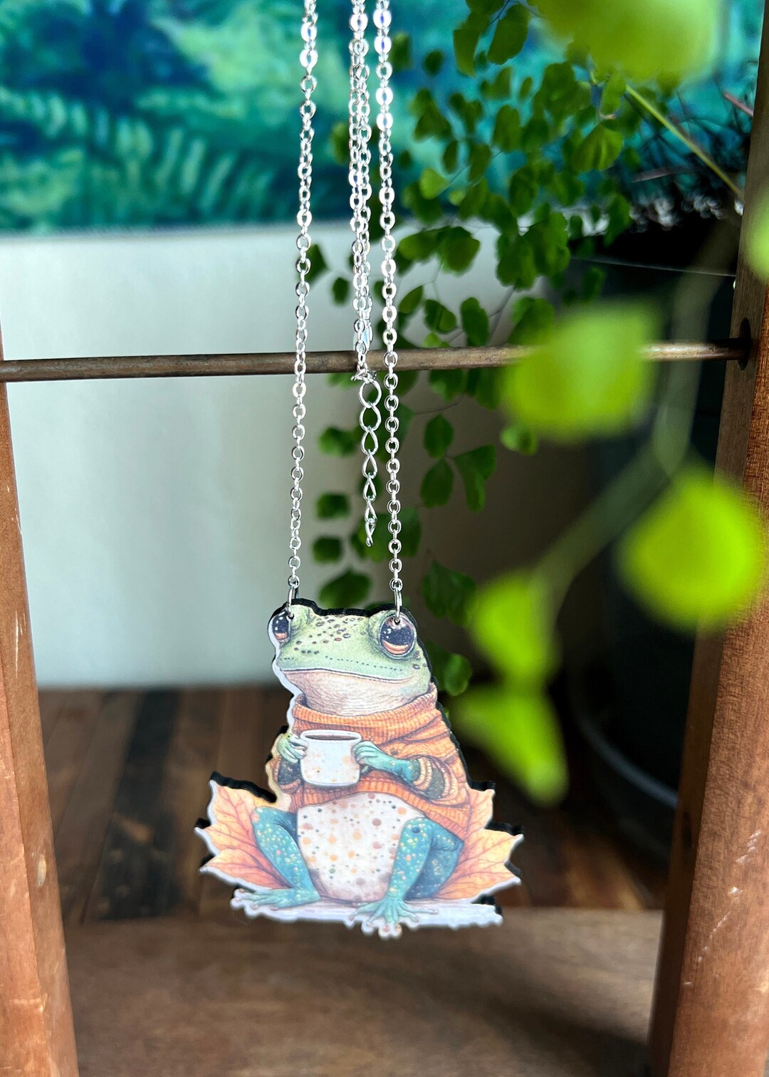 Cozy Toad Necklace | Whimsical Frog Pendant | Cottagecore Goblincore ...