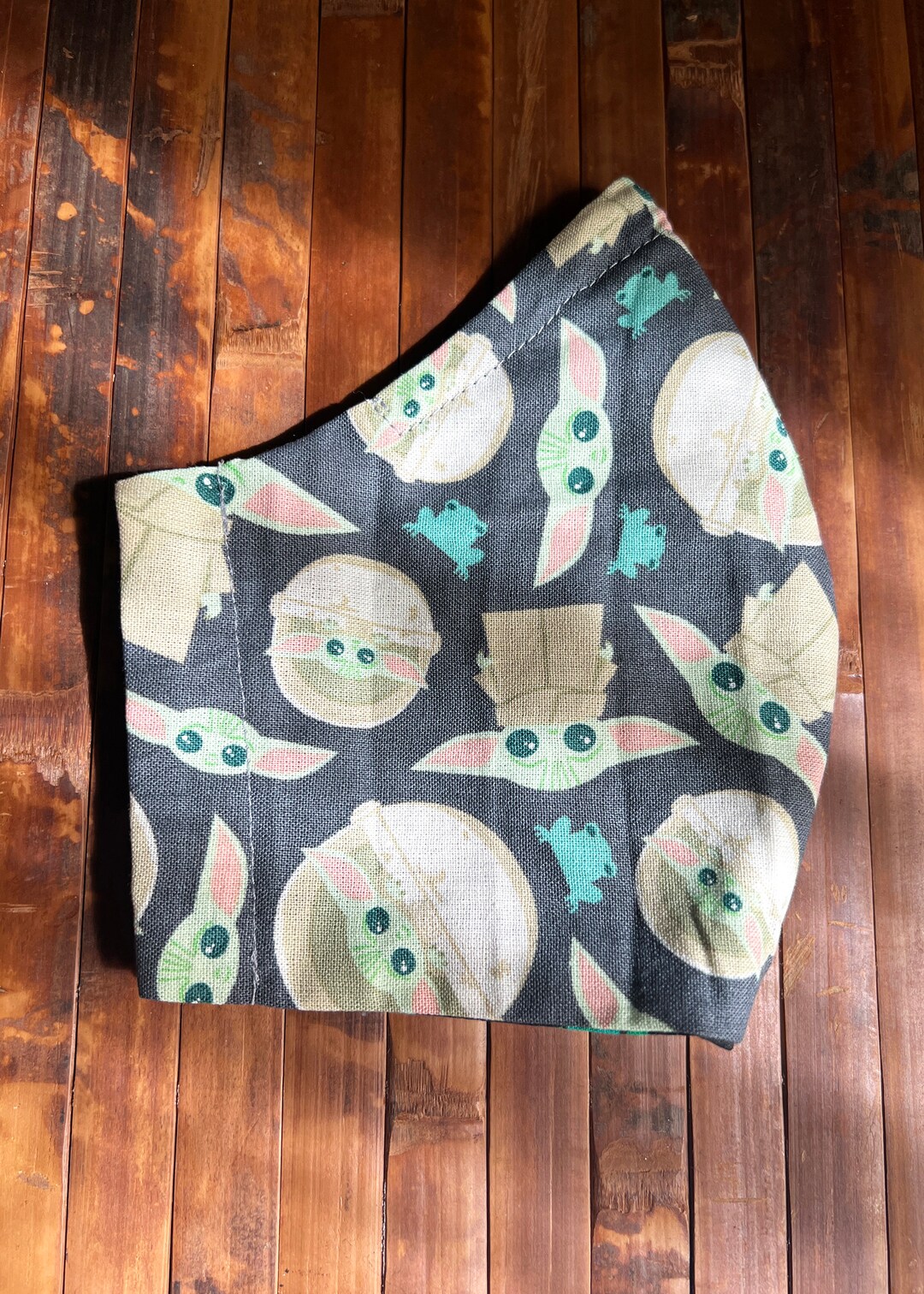 Grey Grogu Face Mask Mandalorian Baby Yoda Cotton Dust Covering Fitted ...