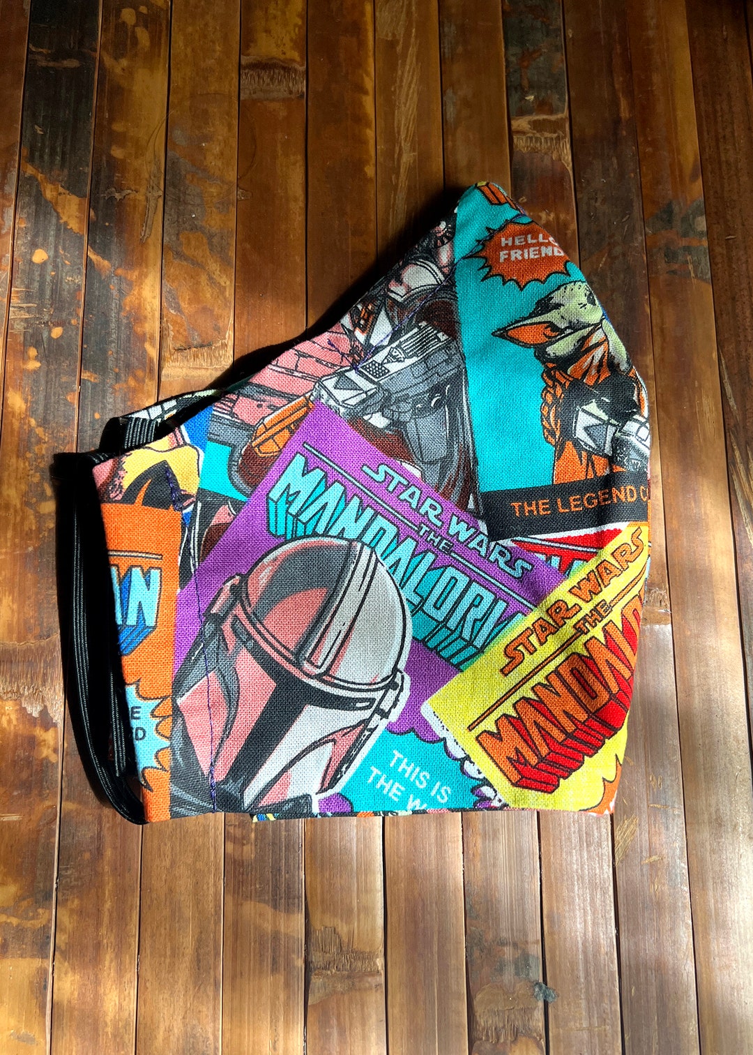 Mandalorian Face Mask Star Wars Comic Book Cotton Dust Covering Nerdy ...