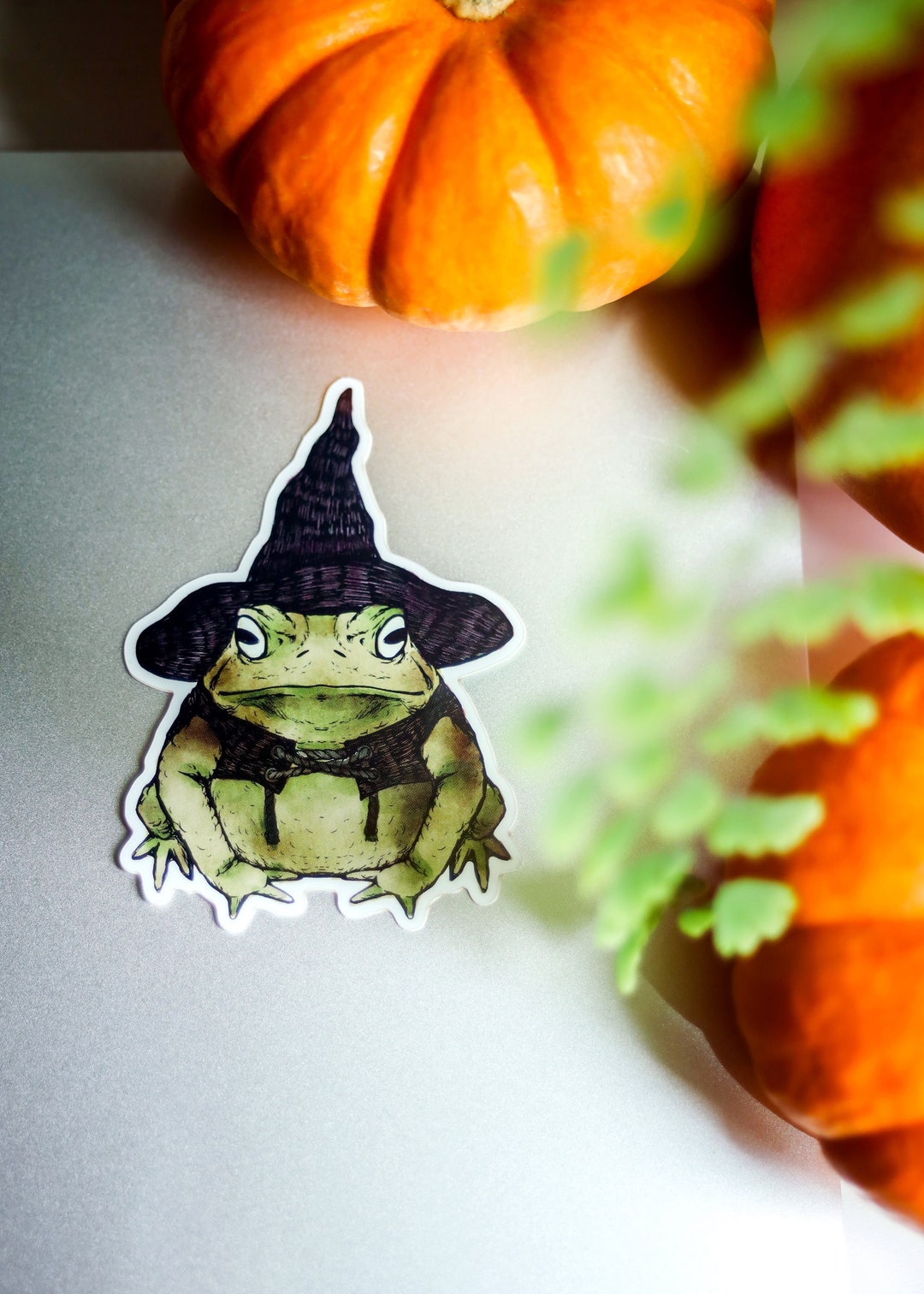 Witch Toad Sticker | Halloween Wizard Frog Stickers | Magical Fantasy ...