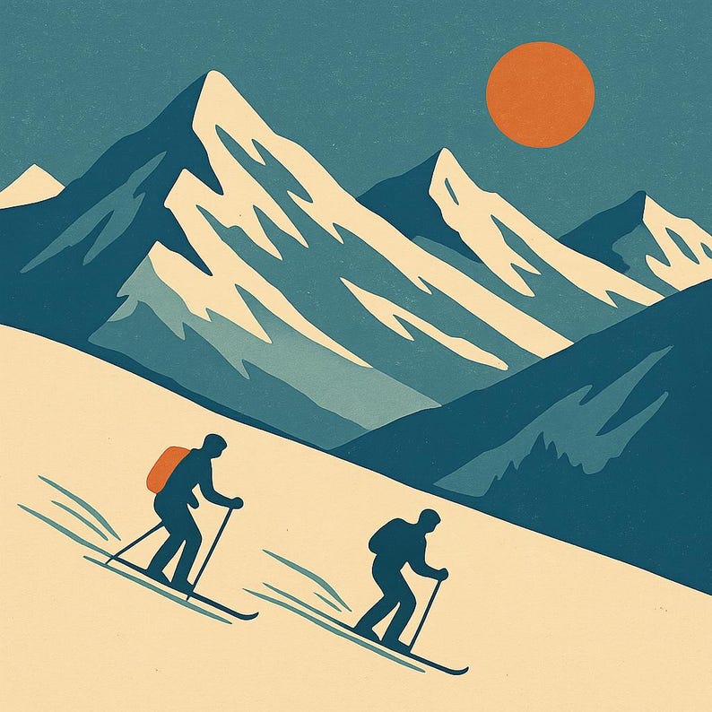 Outdoor Ski Adventure Vinyl Decals | Backcountry Sticker Pack - Etsy