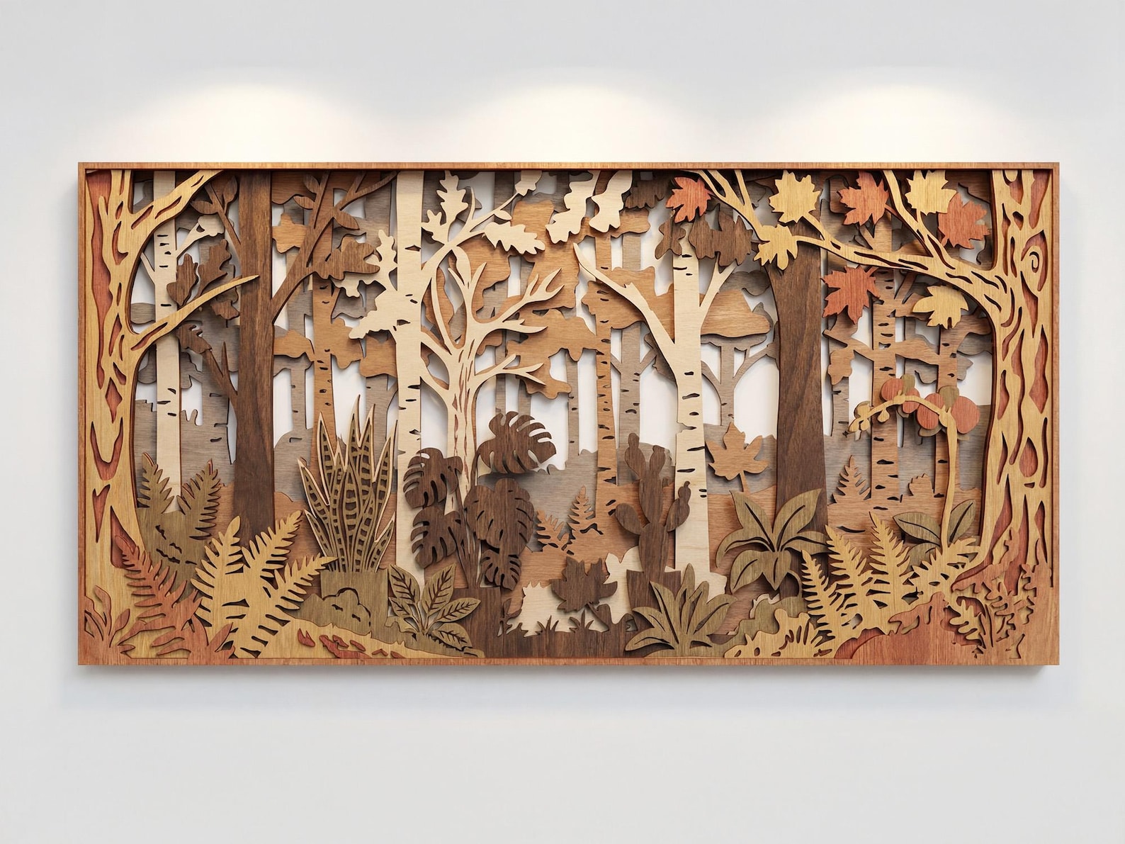 Layered Forest Wood Wall Art SVG 3D Woodland Nature Scene Laser Cut ...