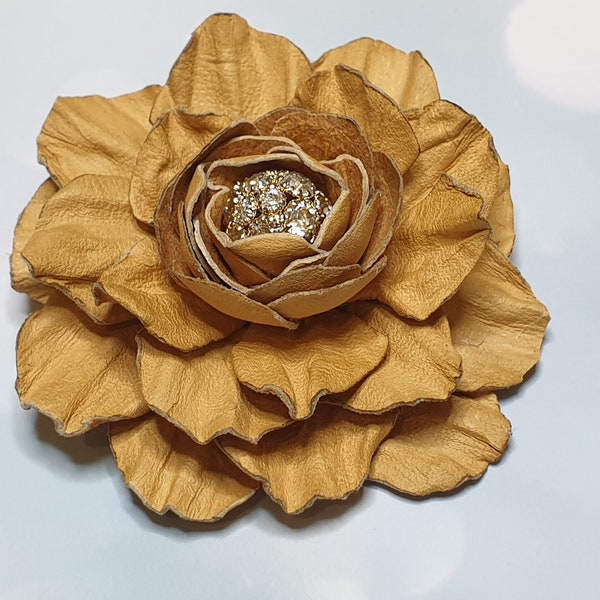 Leather Brooch - Etsy
