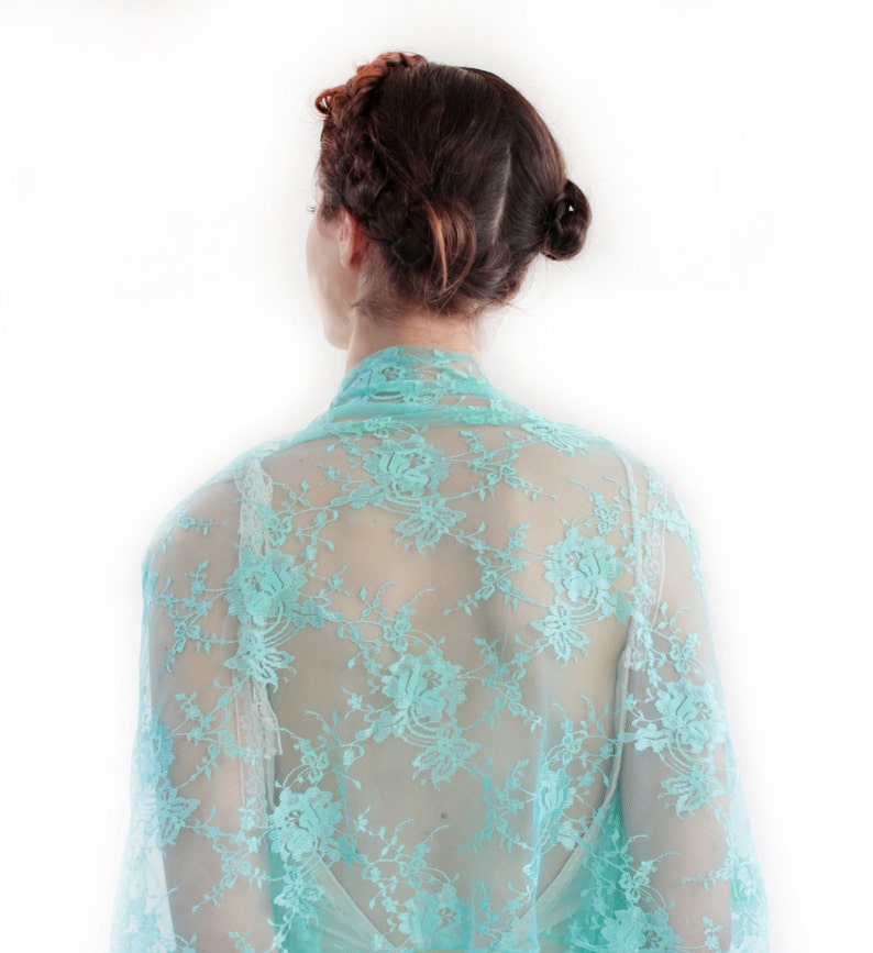 Turquoise Wedding Shrug, Versatile Shawl: Shawl, Shrug, Crisscross and ...